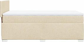 Box spring postel s matrací krémová 80 x 200 cm textil 3285713