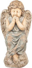 Béžová dekorační antik socha anděla Angel - 32*23*56 cm