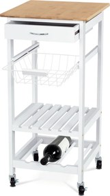 Regál, mdf, bílá, DR-044