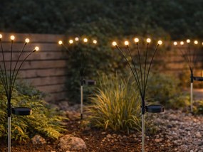 Verk Group SOLÁRNÍ ZAHRADNÍ SVÍTIDLA KULIČKY 2 KUSY PO 6 LED SVÍTIDLECH DÉLKA 70 CM