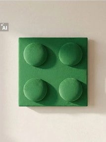 Sinsay - Sametový čalouněný panel ve tvaru kostky - zelená