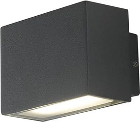 FAN LED-W-AGERA-90 AKCE - Venkovní nástěnné svítidlo LED AGERA černá hliník 2x3 W 680 lm 3000/4000 K IP54 7 x 18 x 6,5 - FANEUROPE