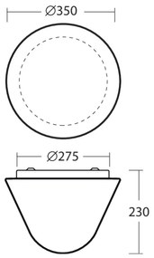 Osmont 42960 Draco 3, stropní svítidlo, 2x75W E27, prům.35cm