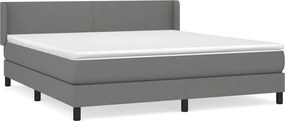 Box spring postel s matrací tmavě šedá 180x200 cm textil 3129570