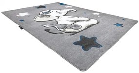 koberec PETIT ELEPHANT SLONÍK, HVĚZDY, šedý velikost 160x220 cm | krásné koberce cz