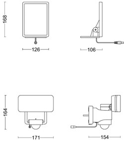 Philips - LED Solární nástěnné svítidlo se senzorem TYLUS LED/6W/3,7V 3000K IP44