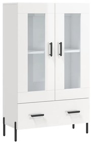 vidaXL Skříň highboard lesklá bílá 69,5 x 31 x 115 cm kompozitní dřevo