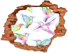 Wallmuralia Díra 3D foto tapeta nálepka Kolibříky 90x70 cm
