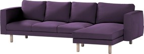 Potah na pohovku IKEA Norsborg 4-místná se šezlongem barva fialová látka pletený vzor