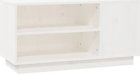 vidaXL TV skříňka 80 x 35 x 40,5 cm masivní borové dřevo [814405] Barva: Bílá