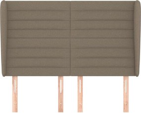 Čelo postele typu ušák taupe 147x23x118/128 cm textil 3118098