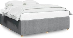 Rám postele bez matrace světle šedý 200 x 200 cm textil 3284963