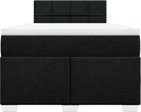 Box spring postel s matrací černá 120x200 cm textil 3285857