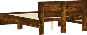 Rám postele s čelem kouřový dub 135 x 190 cm 3207508