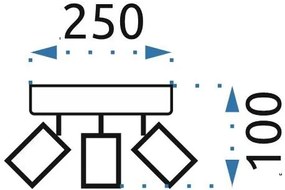 Toolight Stropní svítidlo Plafond APP700-3C CHROM