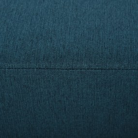 HOMCOM Nízka podnožka do obývacího pokoje s potahem z lnu, obdélníková, s dřevěnou konstrukcí, Námornická modrá