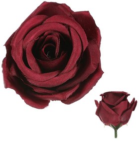 Růže, barva bordó.  Květina umělá vazbová. Cena za balení 12 ks - KUM3312-BORDEAUX