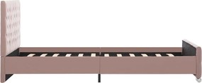 Rám postele růžový samet 120 x 200 cm 286825