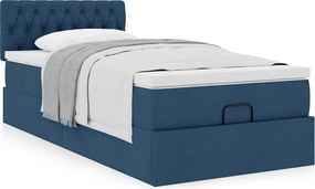 Osmanský rám postele s matrací modrá 90x190cm textil 3311510
