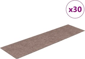 Schodové rohože samolepicí 30 ks 76 x 20 cm světle hnědé obdélníkové 3365721
