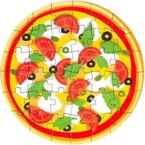Kulaté puzzle Pizza mix / Puzzle / 36 dílků / průměr 15 cm
