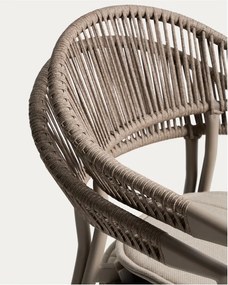 Taupe polstrovaná zahradní židle Alimia – Kave Home