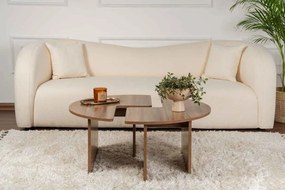 Designový konferenční stolek Zakwani 90 cm vzor ořech