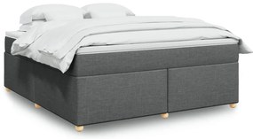 Box spring postel s matrací tmavě šedá 180x200 cm textil 3285395