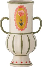 Béžová ručně malovaná váza z kameniny (výška 21 cm) Odina – Bloomingville