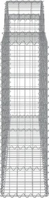 Klenuté gabionové koše 8 ks 200x30x100/120cm pozinkované železo 3146116