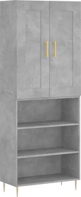 vidaXL Skříň highboard 69,5 x 34 x 180 cm kompozitní dřevo [3200061] Barva: Černá