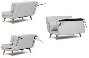 Designová rozkládací pohovka Felicitas 120 cm šedá
