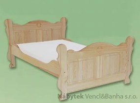 stylová masivní dvojlůžková postel Venecia drem 9C