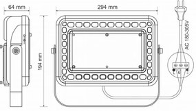 LED Venkovní reflektor PROFI LED/100W/180-305V IP65