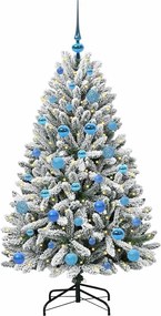 Umělý vánoční stromeček 150 cm 150 LED Teplá bílá PVC a ocel 3395746