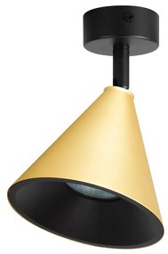 Bodové svítidlo Cone, 1x zlaté/černé kovové stínítko, b