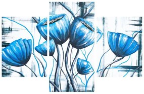 Obraz modrých makovic (90x60 cm)