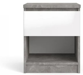 Noční stolek Naia 76238 bílý lesk/beton - TVI