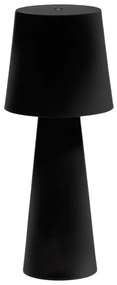 OnaDnes -20% Černá kovová zahradní stolní LED lampa Kave Home Arenys M
