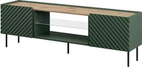 TV stolek Onda 180,5 cm zelený/dub artisan