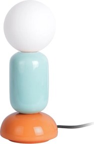 Keramická stolní lampa v mentolové barvě/oranžová (výška 27 cm) Firenze Tube – Leitmotiv
