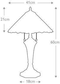 Elstead QZ-CAMBRIDGE-TL - Stolní lampa Tiffany BELLE 2xE27/75W/230V