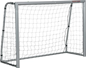 SPORTNOW Fotbalová branka 180x120x60 cm se šrouby a kolíky, šedá fotbalová síť z PE a kovu | Aosom