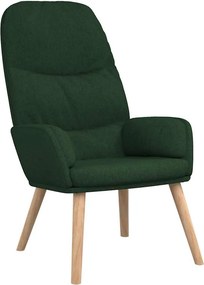 Relaxační křeslo se stoličkou tmavě zelené textil 3097347