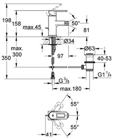 Grohe Quadra - Páková bidetová baterie, chrom 32636000