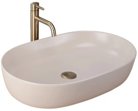 Rea Cleo, umyvadlo na desku 605x410x140 mm, béžová matná, REA-U9655
