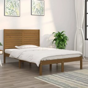 Rám postele medově hnědý masivní dřevo 120x190 cm Small Double,  3104581 HangarStore.cz