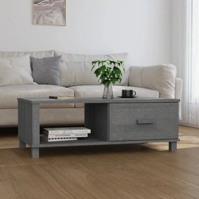 Konferenční stolek HAMAR tmavě šedý 100 x 55 x 35 cm borovice 340454