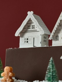Sinsay - Sada vánočních stojících dekorací ve tvaru domečků 3 pack - bílá