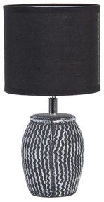 Šedivo černá stolní lampa Hannes – 15x29 cm